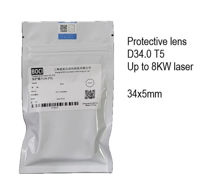 Bochi laser protective lens 34x5mm – Alpha CNC